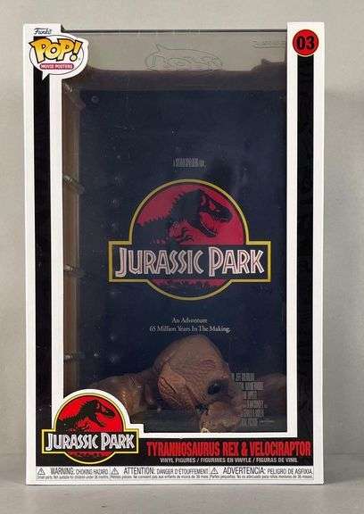 Funko Pop Jurassic Park T-Rex and Velociraptor Vinyl Figure Set ...