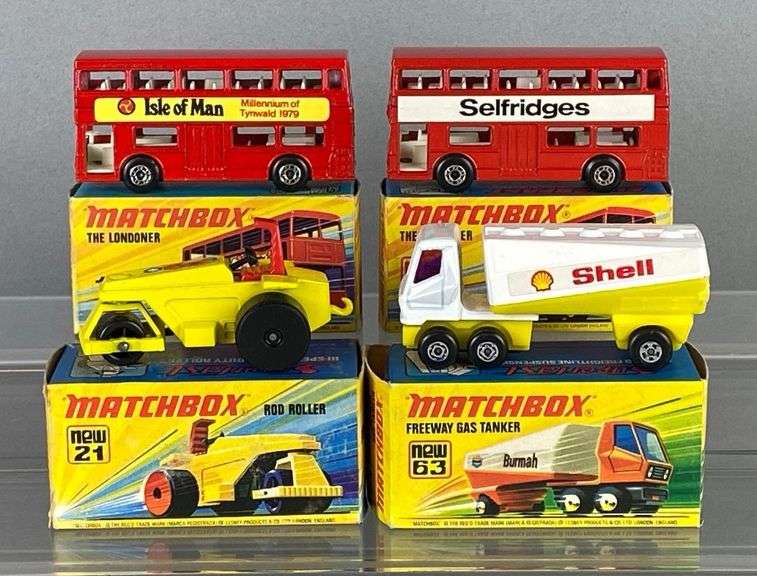 Group of 4 Matchbox No. 17, 21, and 63 Die-Cast Vehicles - Matthew ...