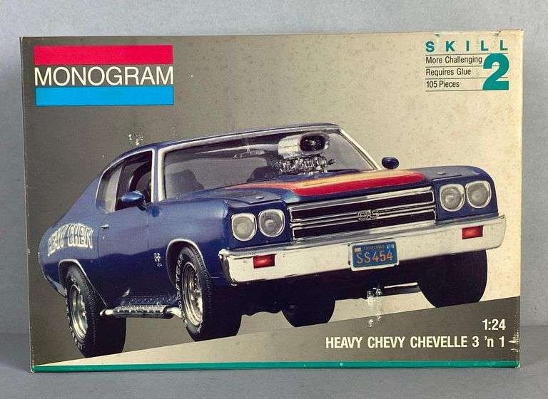 Monogram Heavy Chevy Chevelle 3 in 1 Plastic Model Kit - Matthew ...