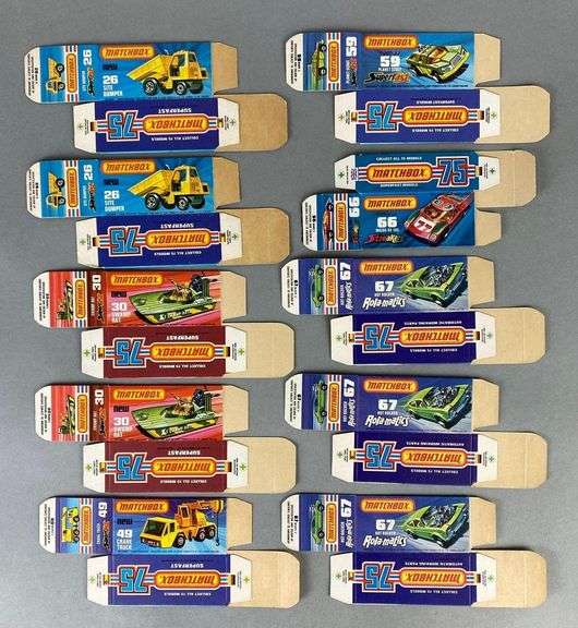 Group of 10 Matchbox Type J Boxes - Matthew Bullock Auctioneers