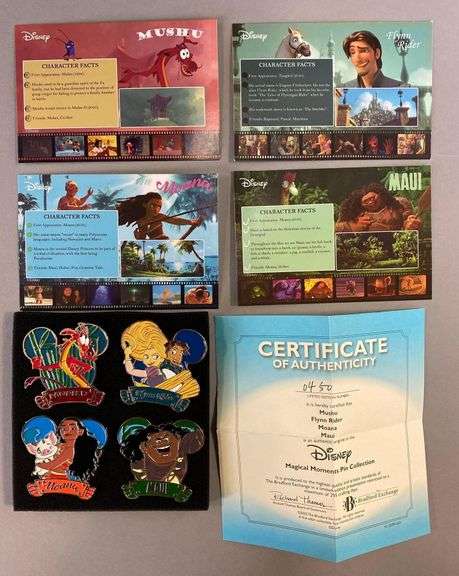 Group of 4 Bradford Exchange Disney Magical Moment Enamel Pins and More ...
