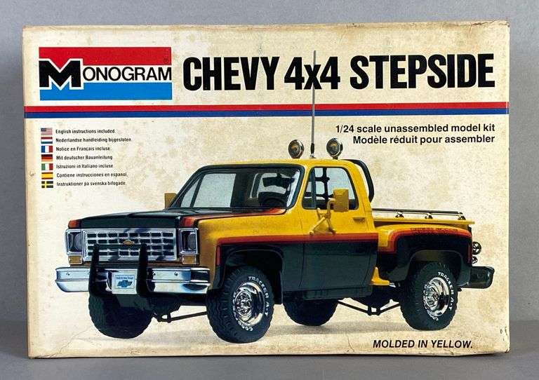 Monogram Chevy 4x4 Stepside Plastic Model Kit - Matthew Bullock Auctioneers