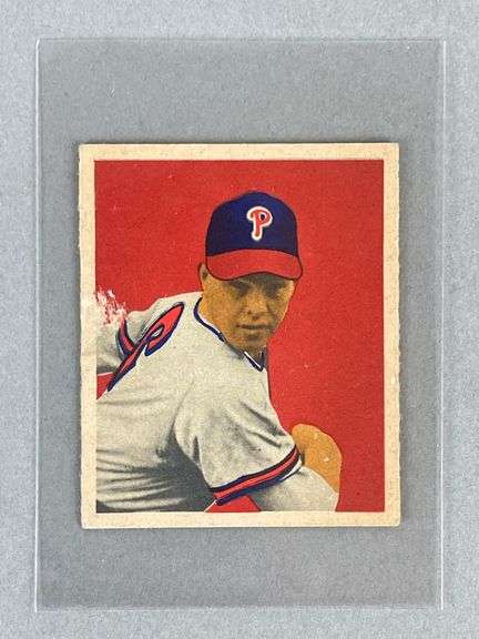 1949 Bowman Robin Roberts #46 Rookie - Matthew Bullock Auctioneers