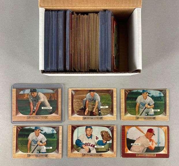 125+ 1955 Bowman Baseball Cards with HOFs, Stars, Umpires, and High ...