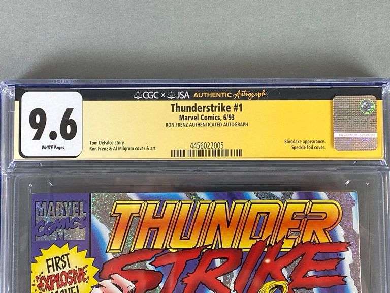 CGC Signature Graded Marvel Comics Thunderstrike No. 1 - Matthew ...