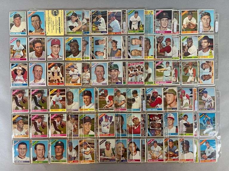 165+ 1966 Topps Baseball Cards with HOFs, Stars, and High Numbers ...