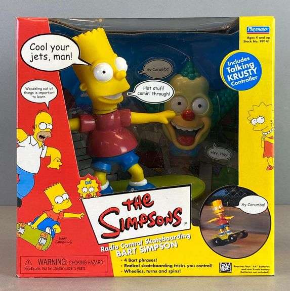 2000 Playmates The Simpson Radio Control Skateboarding Bart Simpson ...