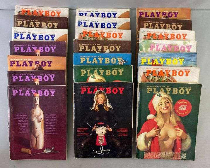 Group of 1972 Playboy Adult Magazines - Matthew Bullock Auctioneers