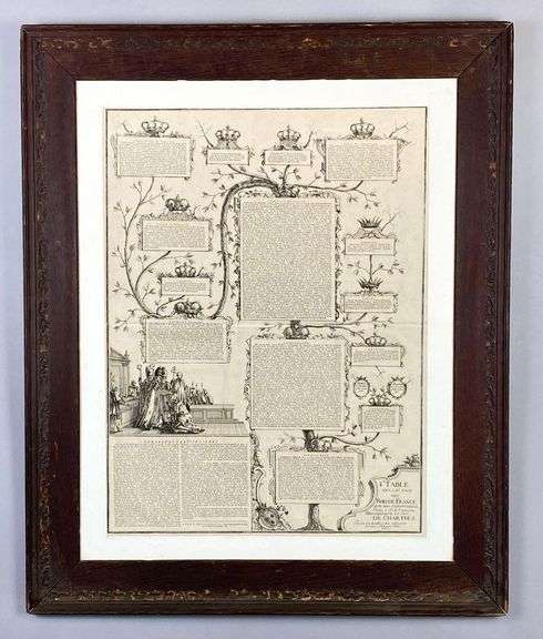 1767 French Royal Lineage Family Tree - Matthew Bullock Auctioneers