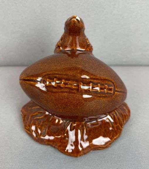 1939 Red Wing Pottery Badger with Football Figure - Matthew Bullock ...