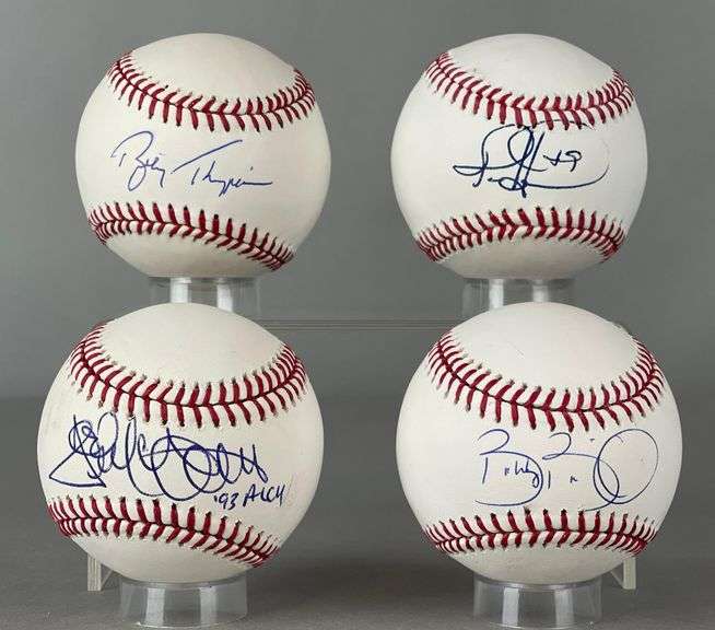 4 - 1990s Baseball Stars Signed Baseballs - Matthew Bullock Auctioneers