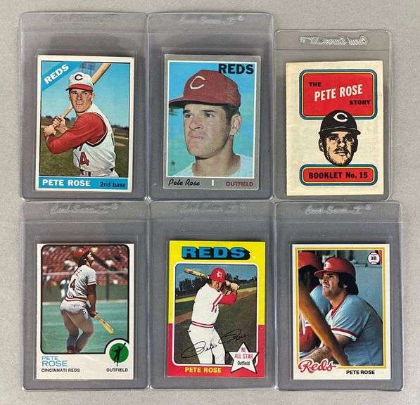 6 - 1966 - 70 Topps Pete Rose Cards - Matthew Bullock Auctioneers