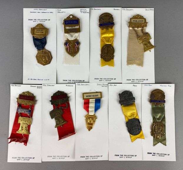 Group of 9 Democratic National Convention Badges - Matthew Bullock ...