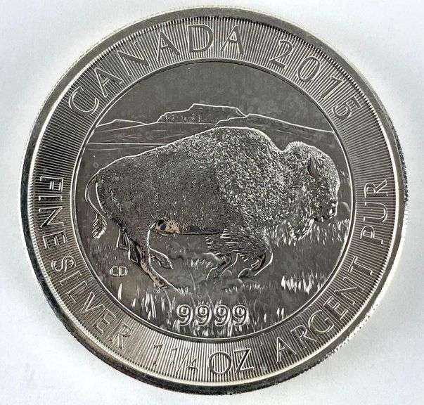 2015 Canada $8 Bison 1 1/4 oz .999 Fine Silver Round - Matthew Bullock ...