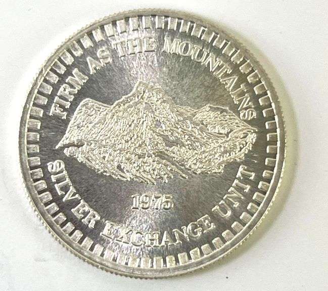 RARE Vintage 1975 Silver Exchange Unit 1 oz .999 Fine Silver "Firm as ...