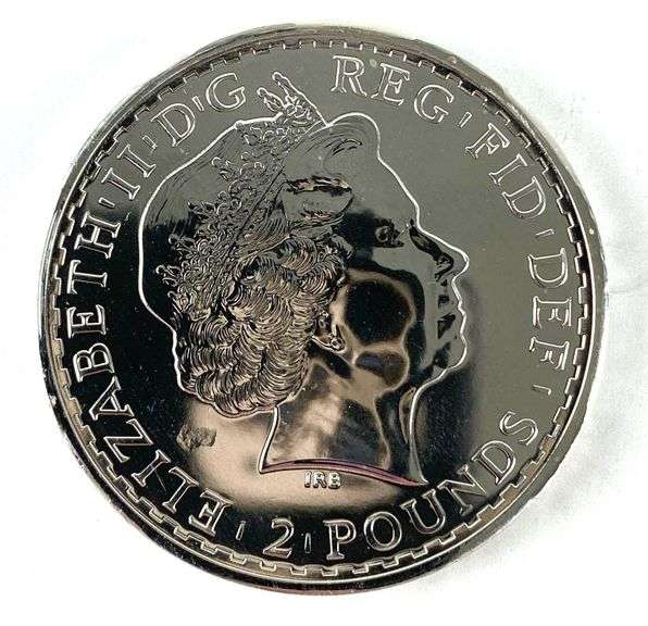 2014 Great Britain 2 Pound Britannia 1 oz .999 Fine Silver Coin ...