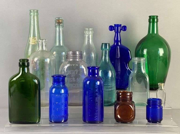 Group of Vintage Glass Bottles - Matthew Bullock Auctioneers