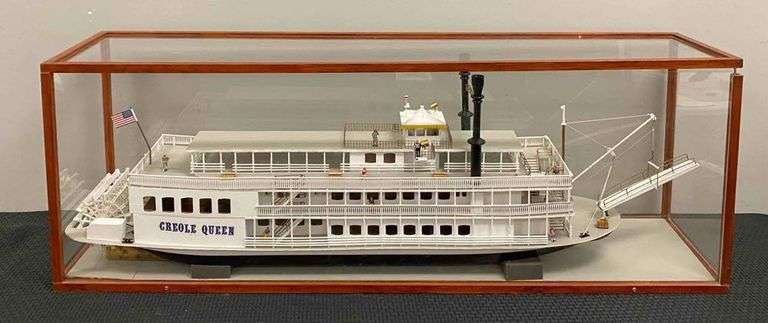 Large Creole Queen Three Deck Steamboat Model - Matthew Bullock Auctioneers