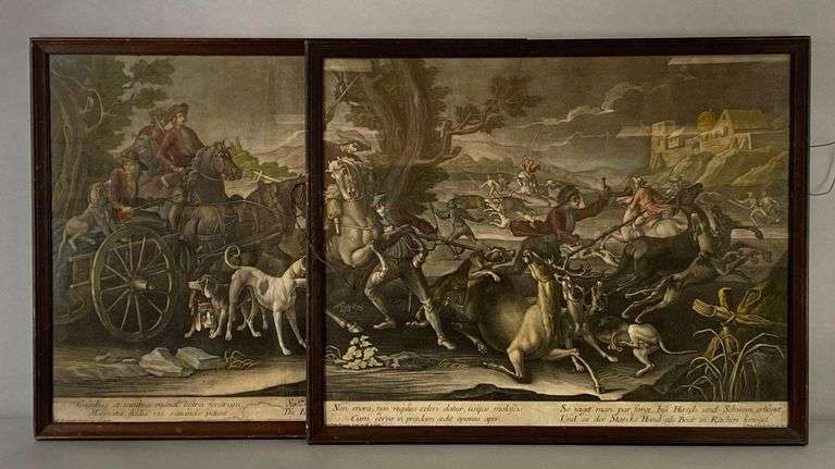 Group of 2 Georg Philippe Rugendas Jr. The Hunt Lithograph Prints ...