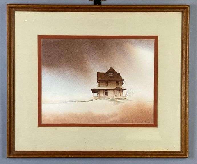 John Herron Isolation Watercolor Painting on Paper - Matthew Bullock Auctioneers
