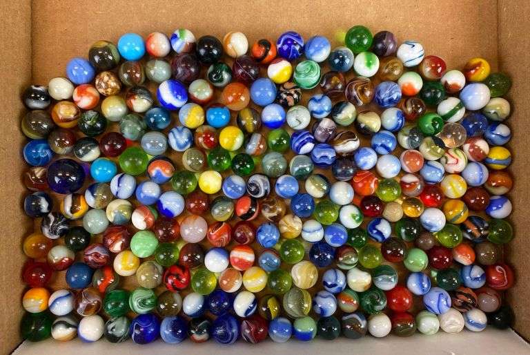 Group of 225+ Assorted Glass Marbles - Matthew Bullock Auctioneers
