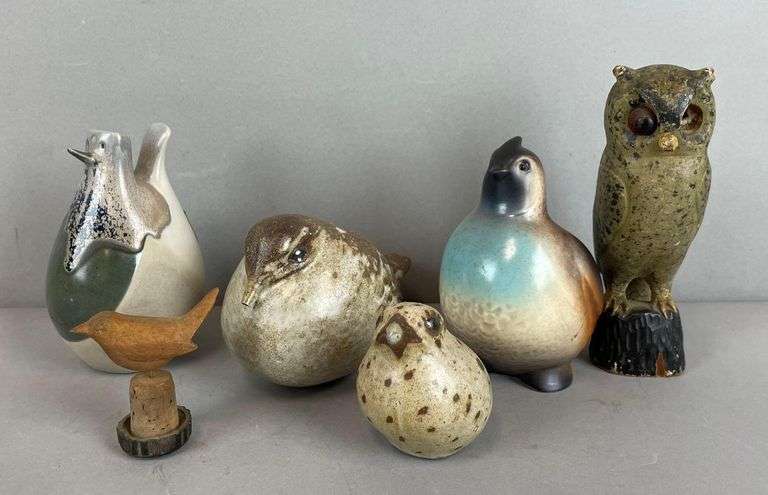Group of Assorted Bird Figurines one Attributed to Howard Pierce ...