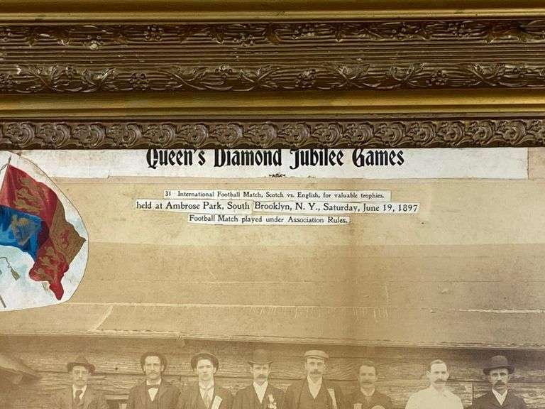 1897 International Football Match Team Queens Diamond Jubilee ...