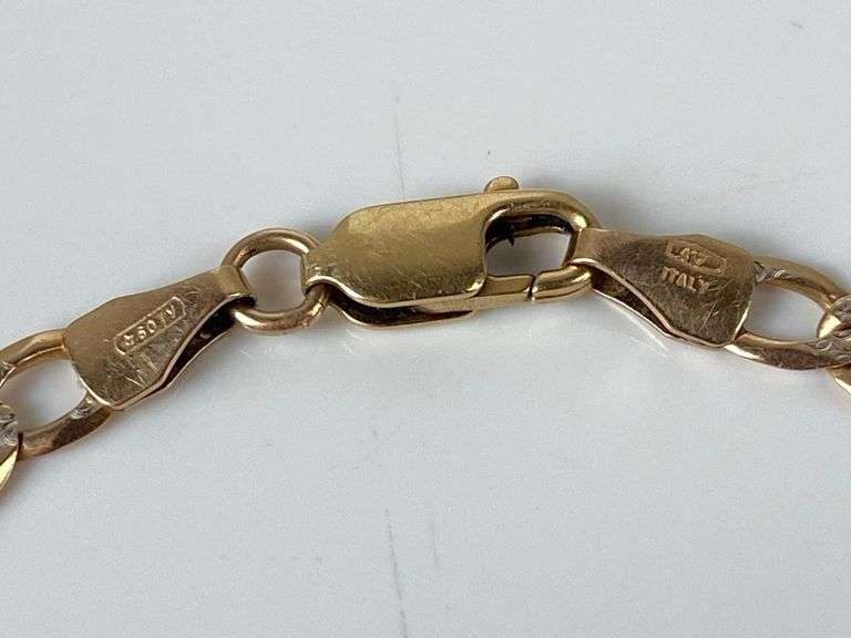10K Gold Italian Link Bracelet - Matthew Bullock Auctioneers