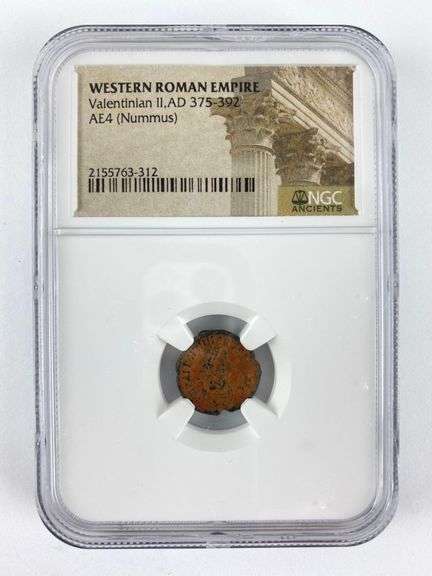 NGC Certified Ancient Western Roman Empire Valentinian II Coin ...