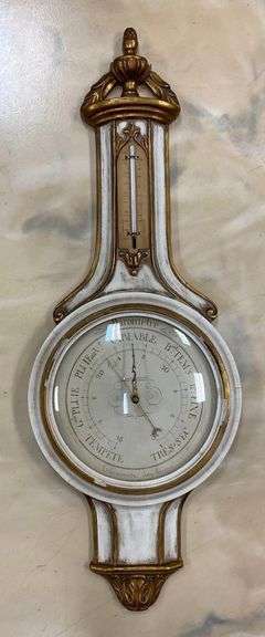 P.F. Bollenbach Painted Wood Wall Hanging Barometer - Matthew Bullock ...