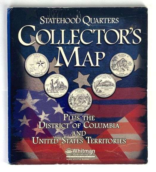 Statehood Quarters Collectors Map Complete Set - Matthew Bullock ...