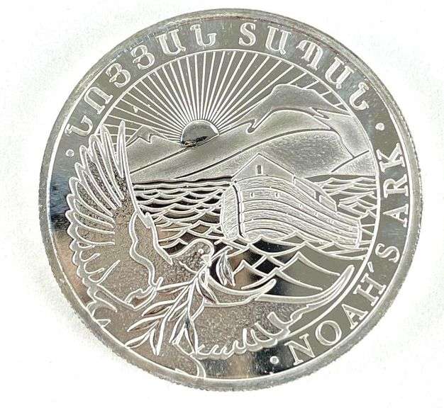 2012 Republic of Armenia 200 Dram Noahs Ark 1/2 oz .999 Fine Silver ...