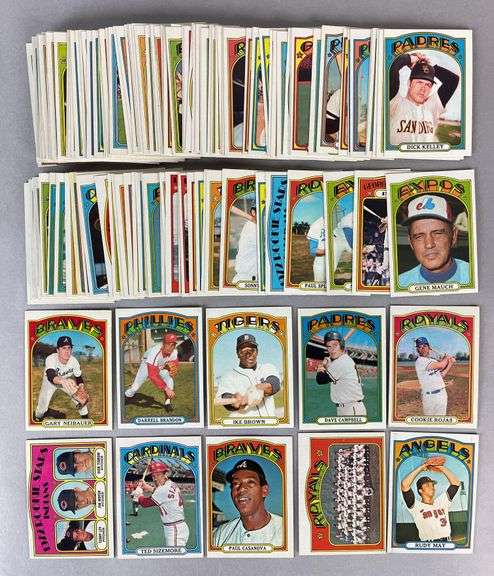 125 - 1972 Topps Baseball Cards with Semi High Numbers - Matthew ...