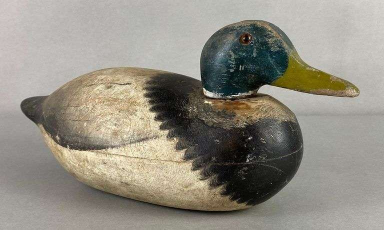 Vintage Wood Mallard Duck Decoy - Matthew Bullock Auctioneers