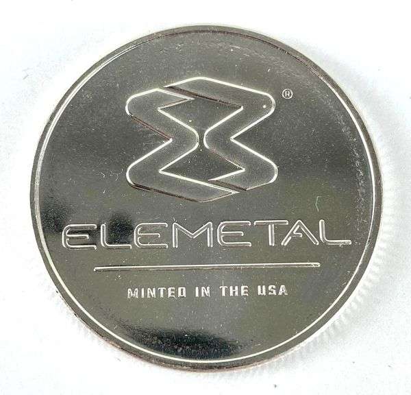 Elemental Ag 1 oz .999 Fine Silver Round - Matthew Bullock Auctioneers