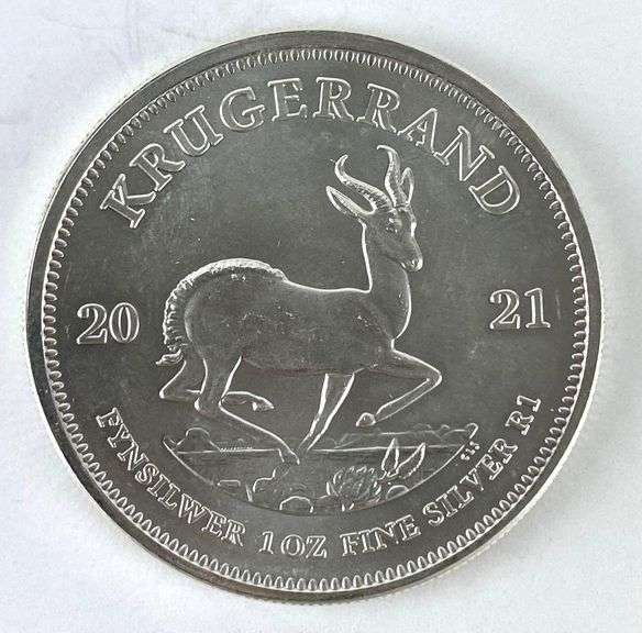 2021 South African 1 Rand Krugerrand 1 oz .999 Fine Silver Coin ...