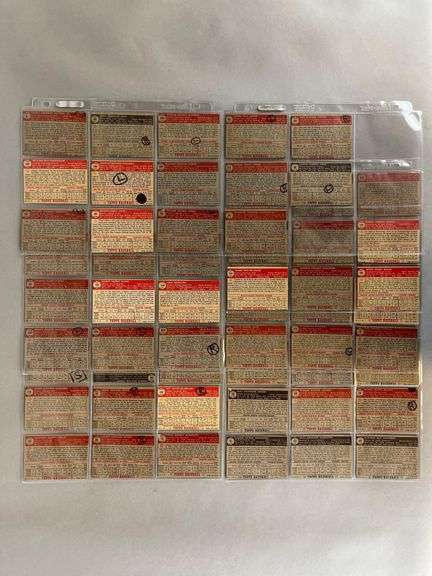 59 - 1952 Topps Baseball Cards - Matthew Bullock Auctioneers