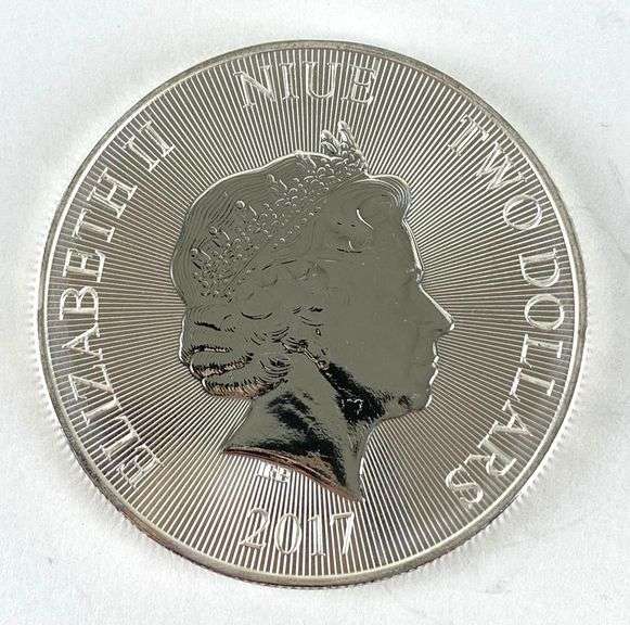 2017 NIUE $2 HMS Bounty 1 oz .999 Fine Silver Coin - Matthew Bullock ...