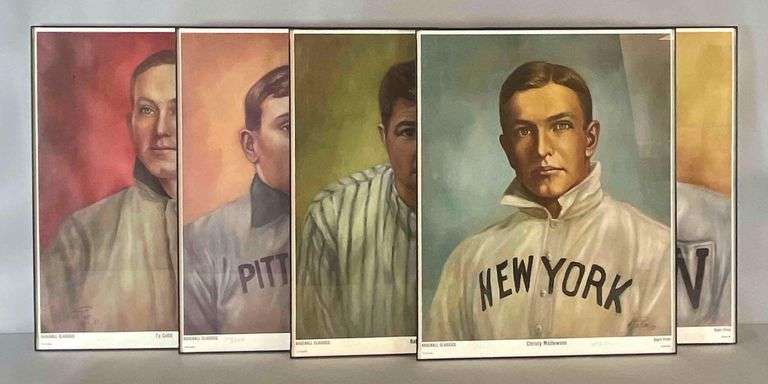 Rare Set of 5 Baseball Hall of Fame Limited Edition R. Tallon Signed ...