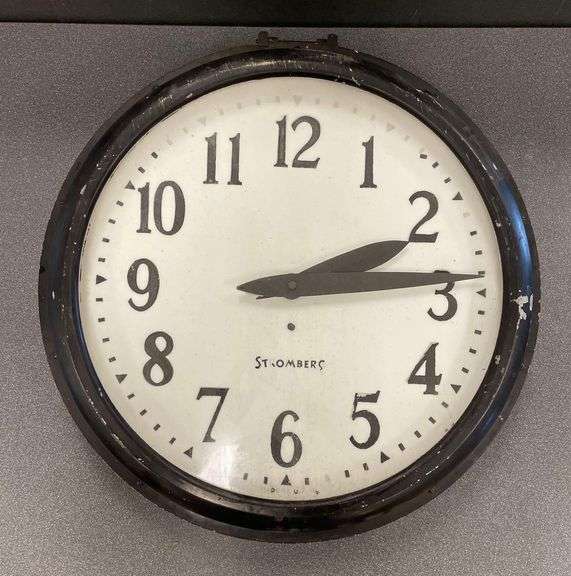 Antique Stromberg Industrial Etched Glass Jewelry Store Clock. Rockford ...
