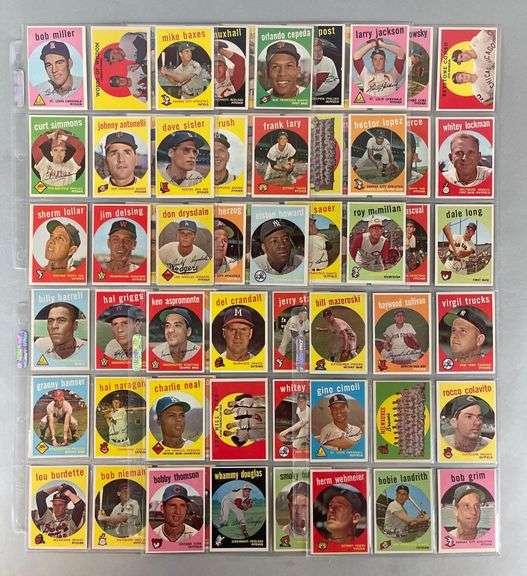 63 - 1959 Topps Baseball Cards with HOFs, Stars, and Rookies - Matthew ...