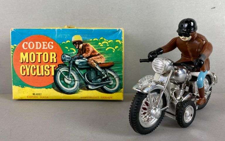 Codeg Motorcyclist Toy - Matthew Bullock Auctioneers
