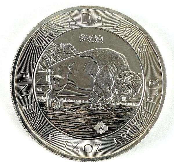 2016 Canada $8 Bison 1 1/4 oz .999 Fine Silver Round - Matthew Bullock ...