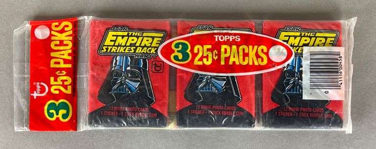 Rare 1980 Topps Empire Strikes Back Series 1, 3 - Wax Pack Rack Pack ...