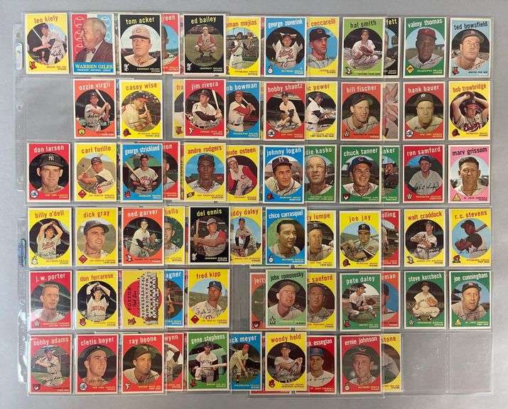 85 - 1959 Topps Baseball Cards with HOFs, Stars, and Rookies - Matthew ...