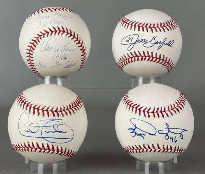 4 - 1980s Baseball Stars Signed Baseballs - Matthew Bullock Auctioneers