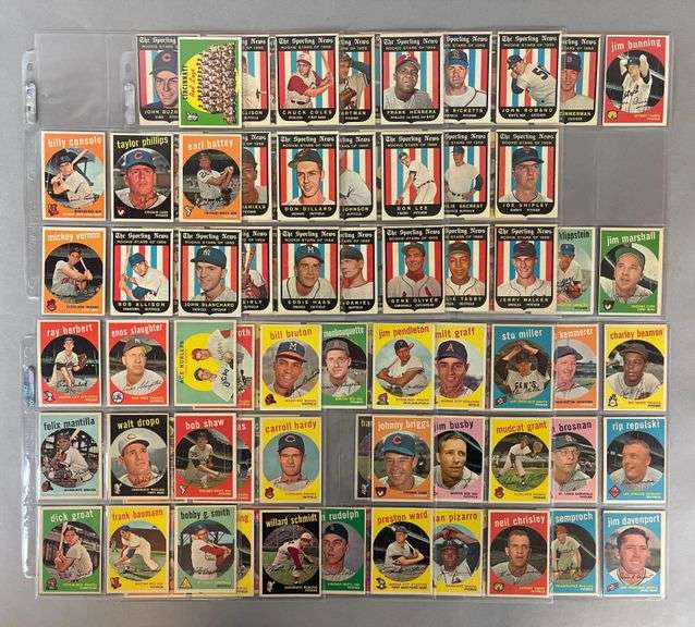 84 - 1959 Topps Baseball Cards with, HOFs, Stars, and Rookies - Matthew ...