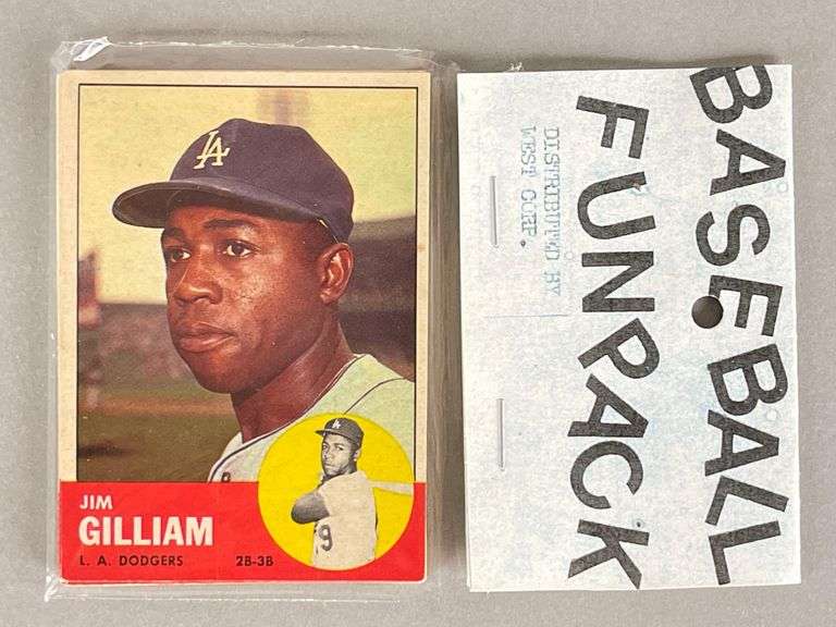 1963 Topps Baseball West Corps Cello Fun Packs with Mantle Bombers Best ...