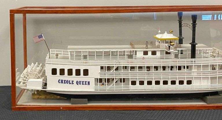 Large Creole Queen Three Deck Steamboat Model - Matthew Bullock Auctioneers