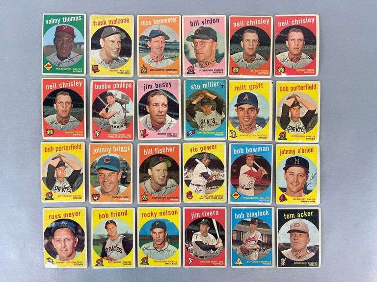240+ 1959 Topps Baseball Cards with HOFs, Stars, and Rookies - Matthew ...